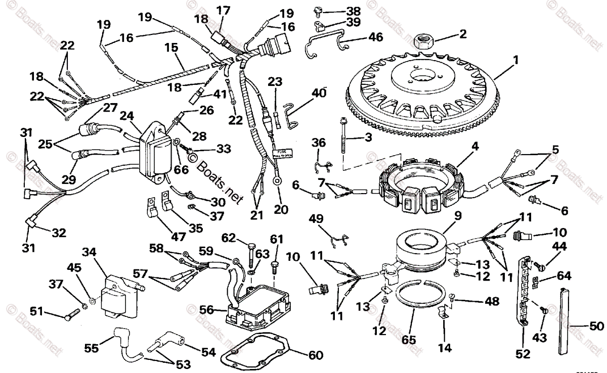Evinrude Outboard 1988 OEM Parts Diagram for Ignition System | Boats.net