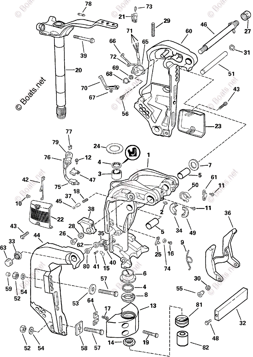 Johnson Outboard 2002 Oem Parts Diagram For Midsection Boats Net