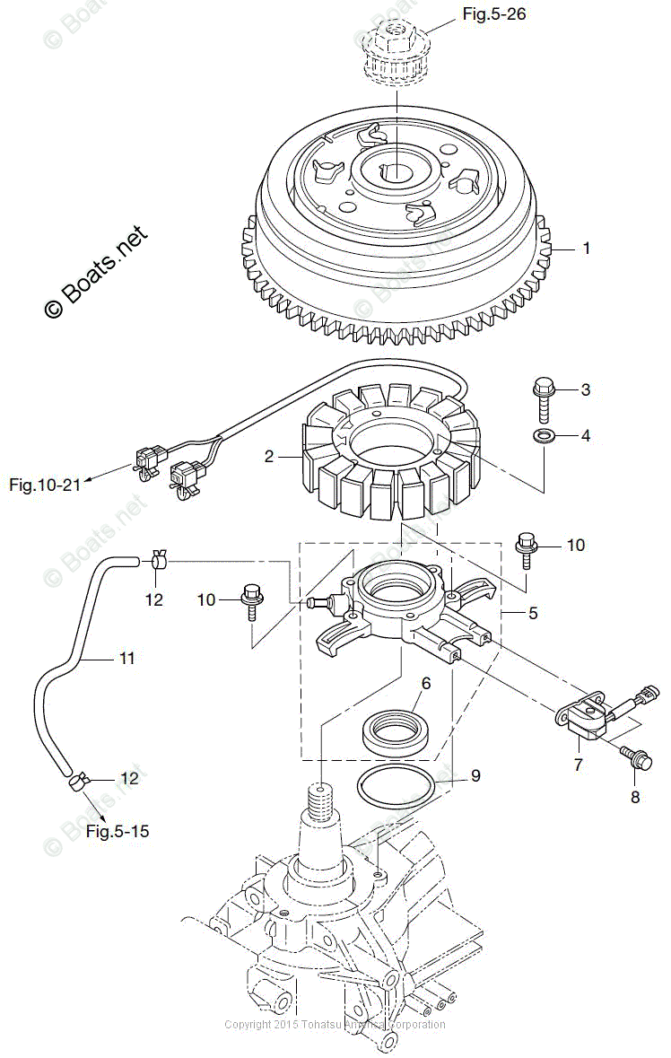 Tohatsu Outboard 2014 OEM Parts Diagram for MAGNETO | Boats.net