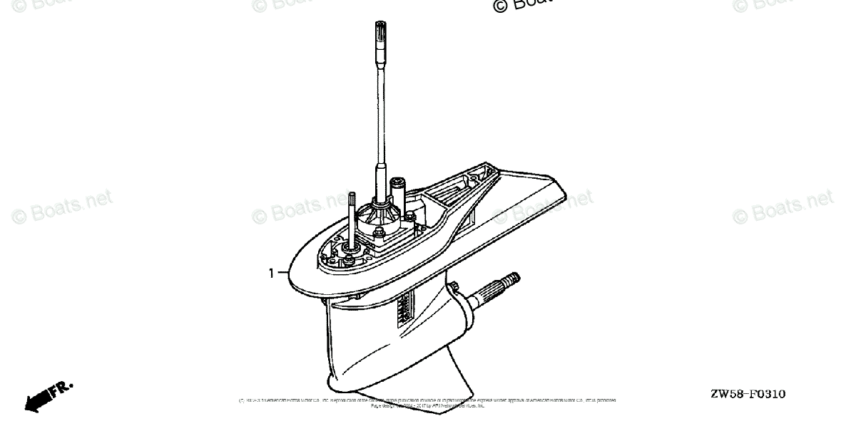 Honda Outboard 2003 OEM Parts Diagram for Gear Case Assy. | Boats.net