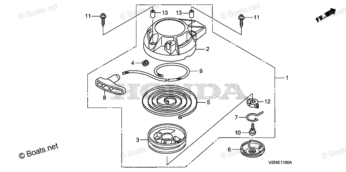 Honda Tillers FG110K1 AT/A VIN# FAAA-1600001 OEM Parts Diagram for ...