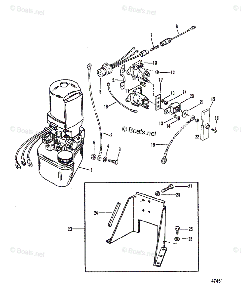 Mercruiser Sterndrive Outdrives OEM Parts Diagram for HYDRAULIC PUMP ...