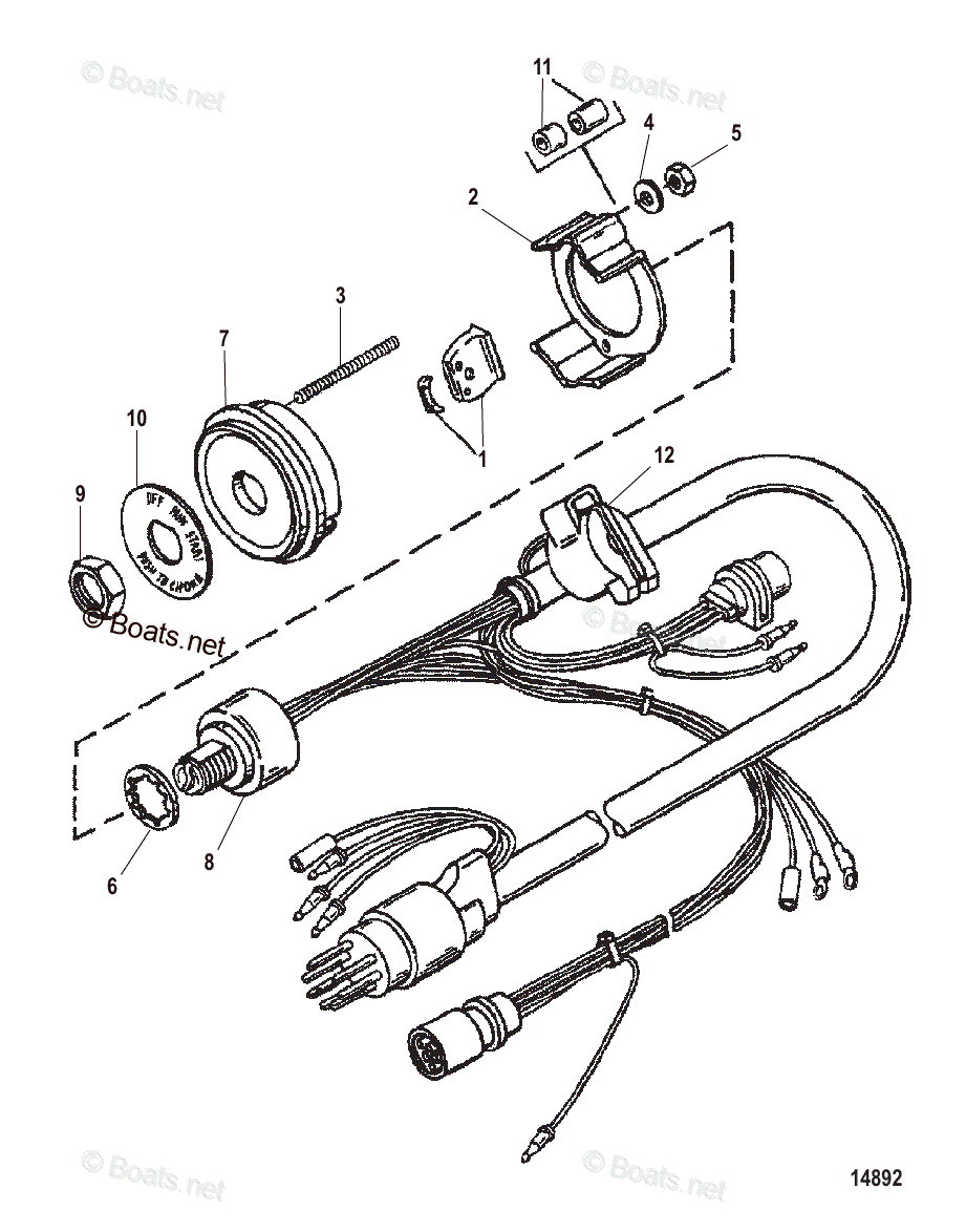 Mercury Rigging Parts & Accessories Electrical OEM Parts Diagram for ...