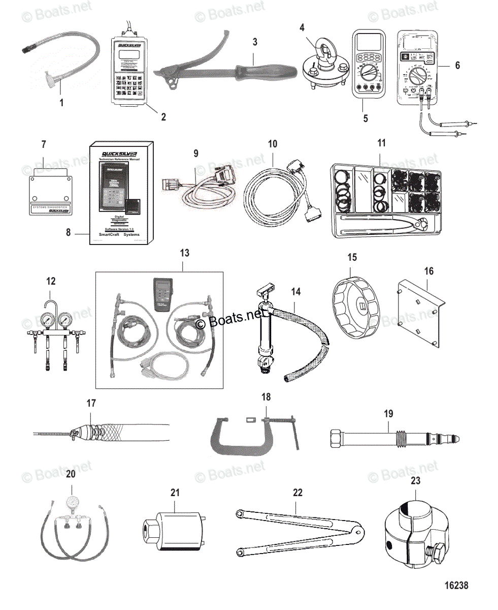 Mercury Outboard 150HP OEM Parts Diagram for Tools (1) | Boats.net