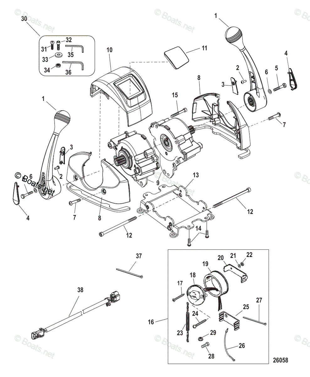 Mercruiser Rigging Parts & Accessories Remote Controls and Components ...
