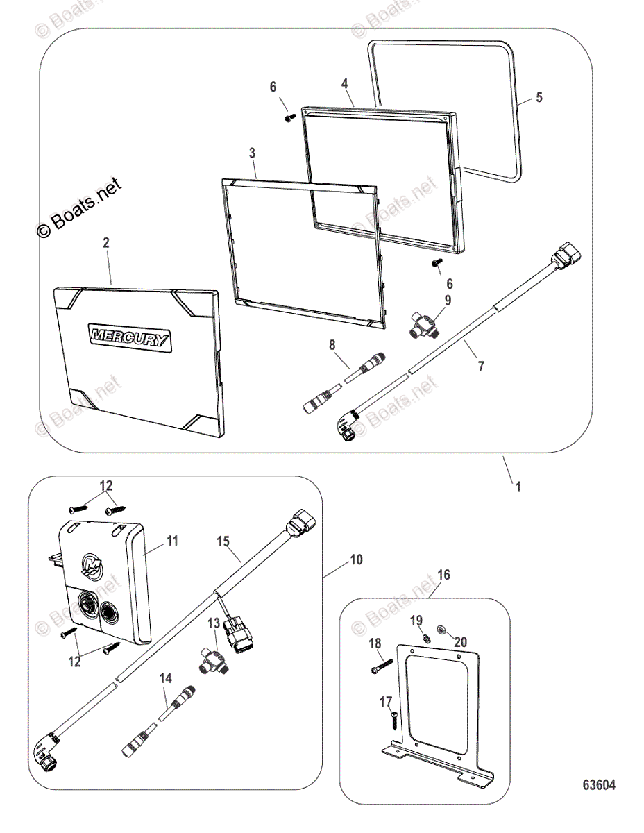 Mercury Rigging Parts & Accessories SmartCraft OEM Parts Diagram for ...