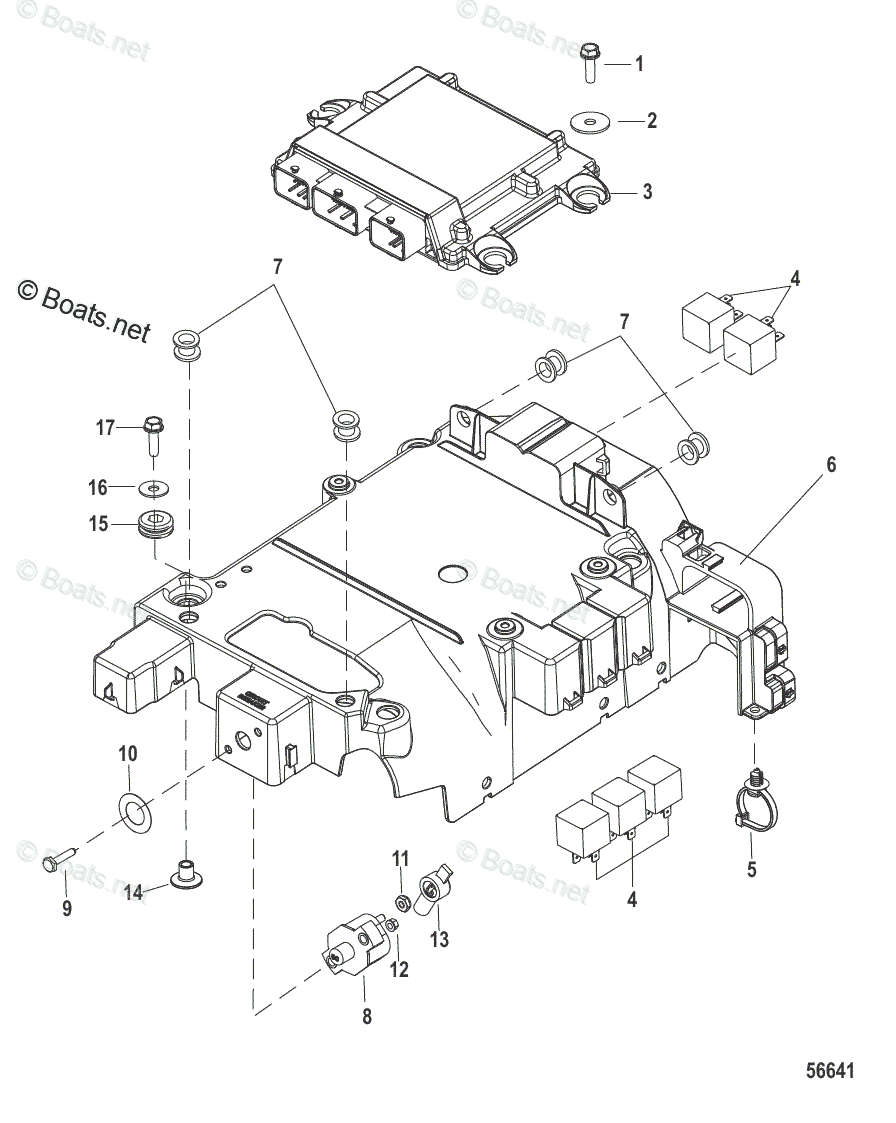 Mercruiser Inboard Gas Engines OEM Parts Diagram for Electrical ...
