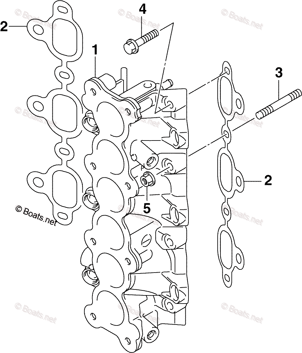 Johnson Outboard 2004 OEM Parts Diagram for INTAKE MANIFOLD | Boats.net