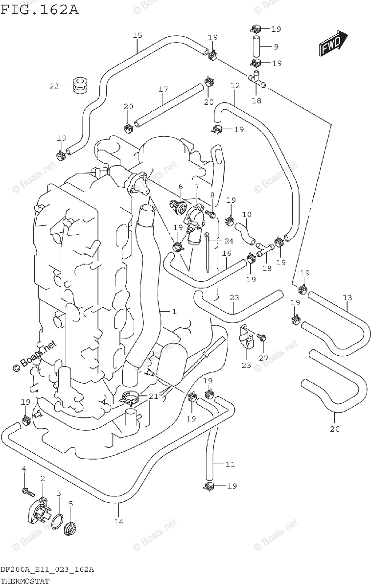 Suzuki Outboard 2023 OEM Parts Diagram for THERMOSTAT | Boats.net