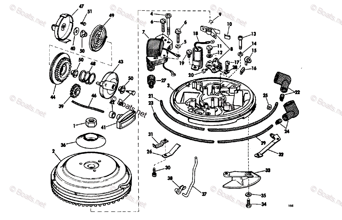 Johnson Outboard 1968 OEM Parts Diagram for Magneto Group | Boats.net