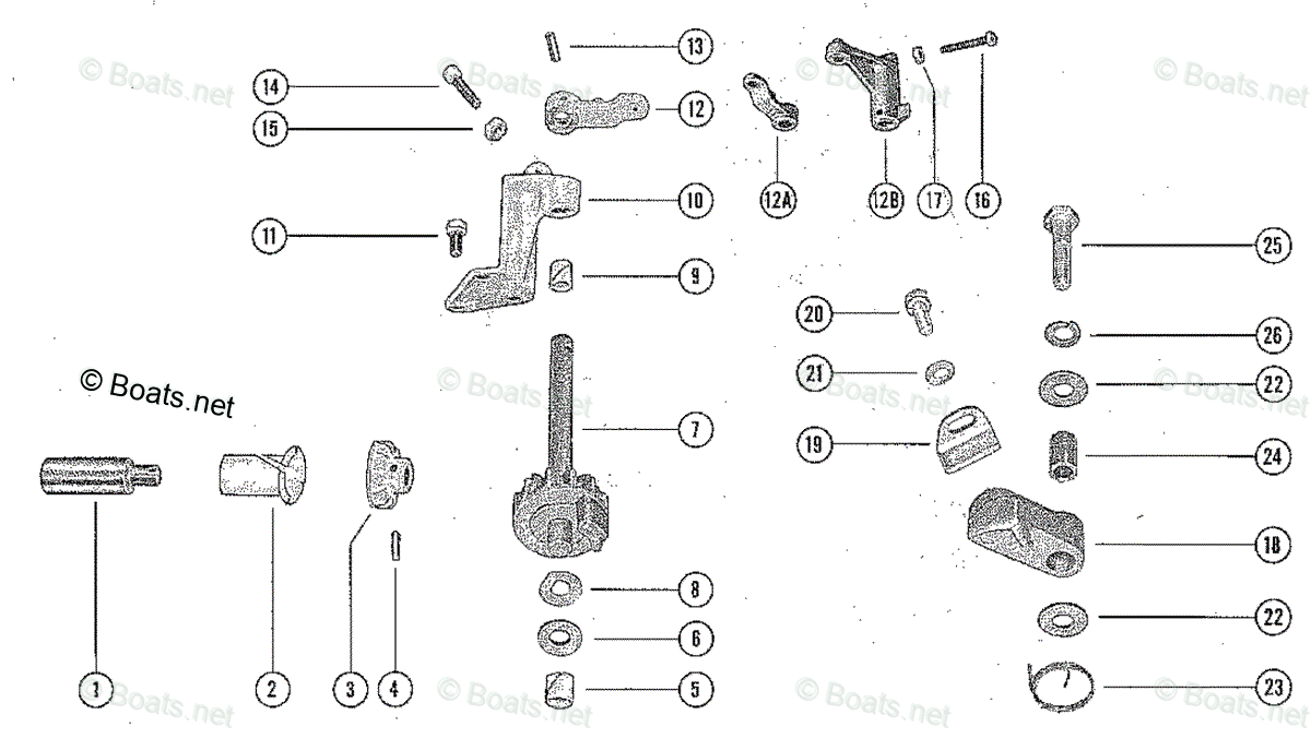 Mercury Outboard 9.8HP OEM Parts Diagram for Throttle Control Linkage ...
