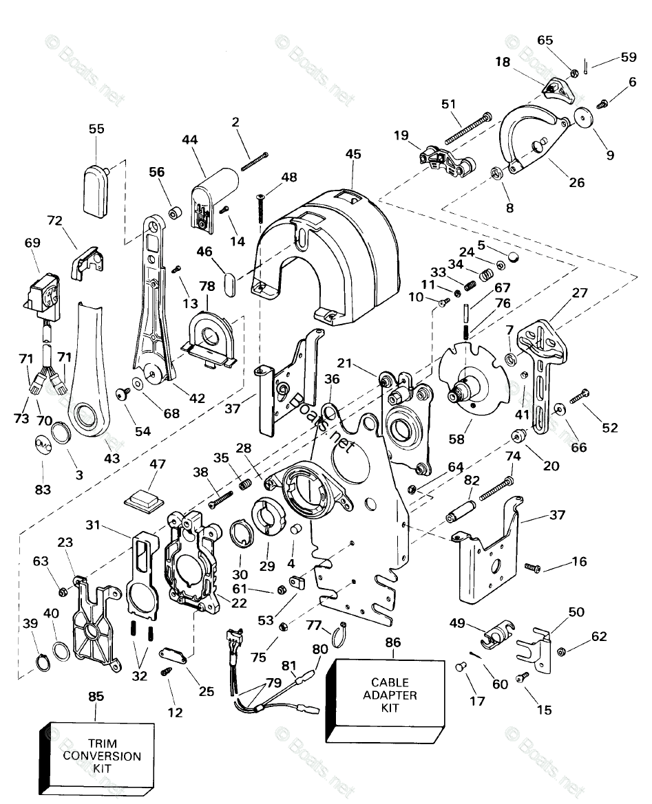 OMC Rigging Parts & Accessories 1998 OEM Parts Diagram for Remote ...
