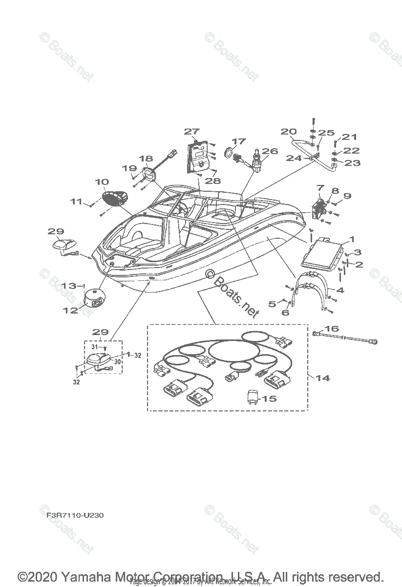 Yamaha Boats 2020 Oem Parts Diagram For Electrical 3 Boats Net