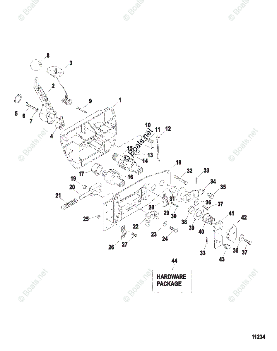 Mercury Sportjet Jet Drive 120HP OEM Parts Diagram for REMOTE CONTROL ...