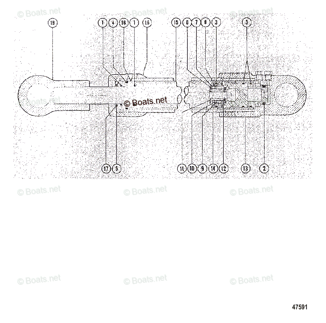 Mercruiser Sterndrive Outdrives OEM Parts Diagram for Power Trim ...