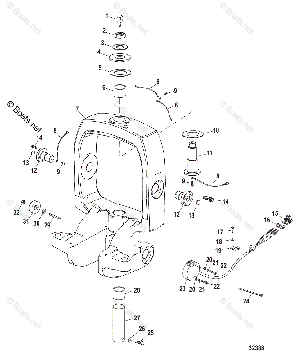 Mercruiser Sterndrive Transoms OEM Parts Diagram for Gimbal Ring ...
