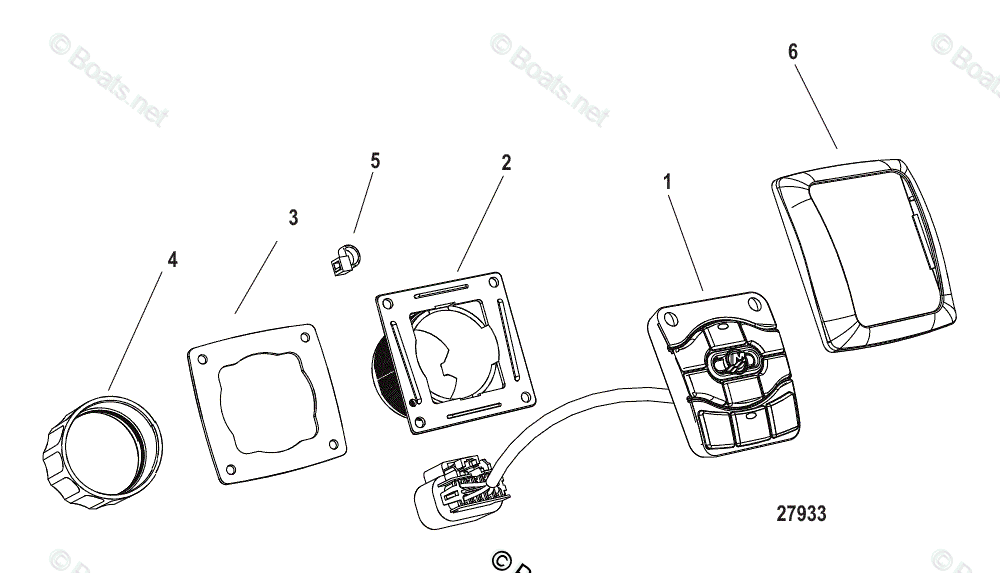 Mercury Rigging Parts And Accessories Smartcraft Oem Parts Diagram For Can Pad Switch Assembly