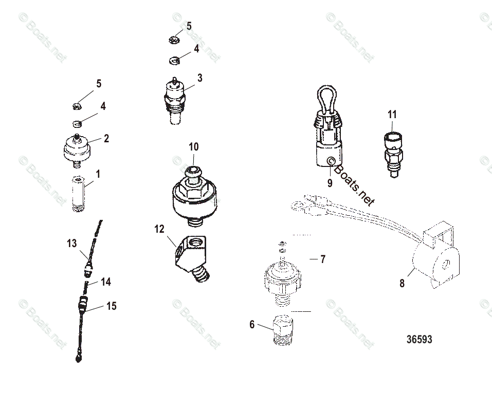 Mercruiser Sterndrive Gas Engines OEM Parts Diagram for Sendors and ...