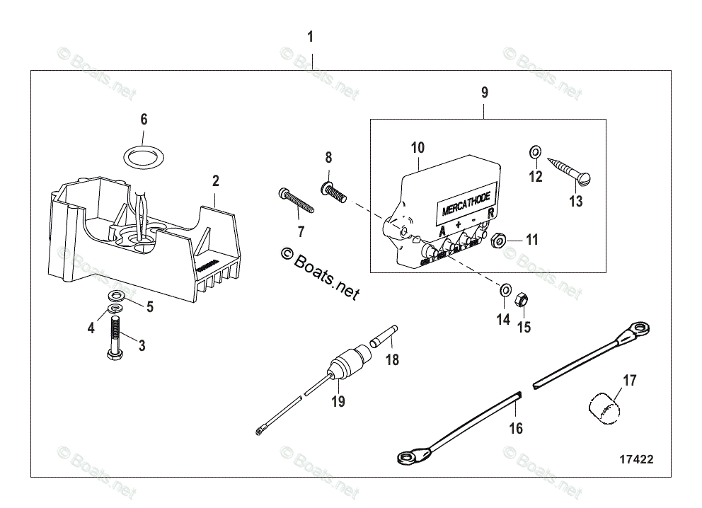 Mercury Rigging Parts & Accessories Electrical OEM Parts Diagram for ...