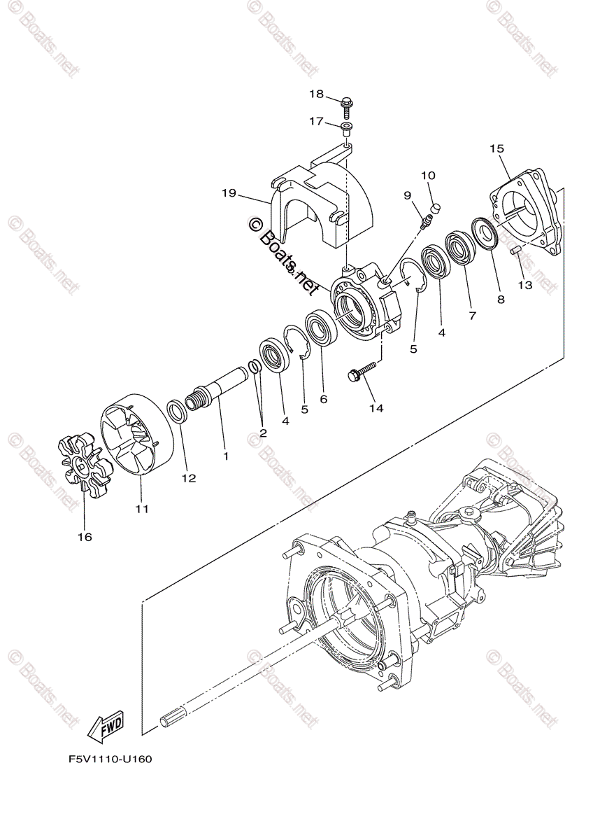 Yamaha Boats 2021 OEM Parts Diagram for Jet Unit 2 | Boats.net