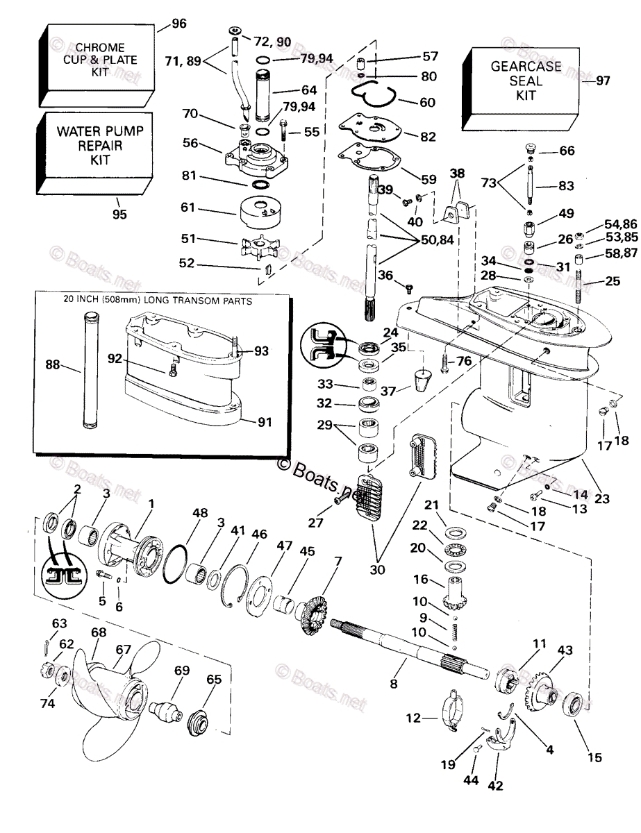 Johnson Outboard 2000 OEM Parts Diagram for Gearcase | Boats.net