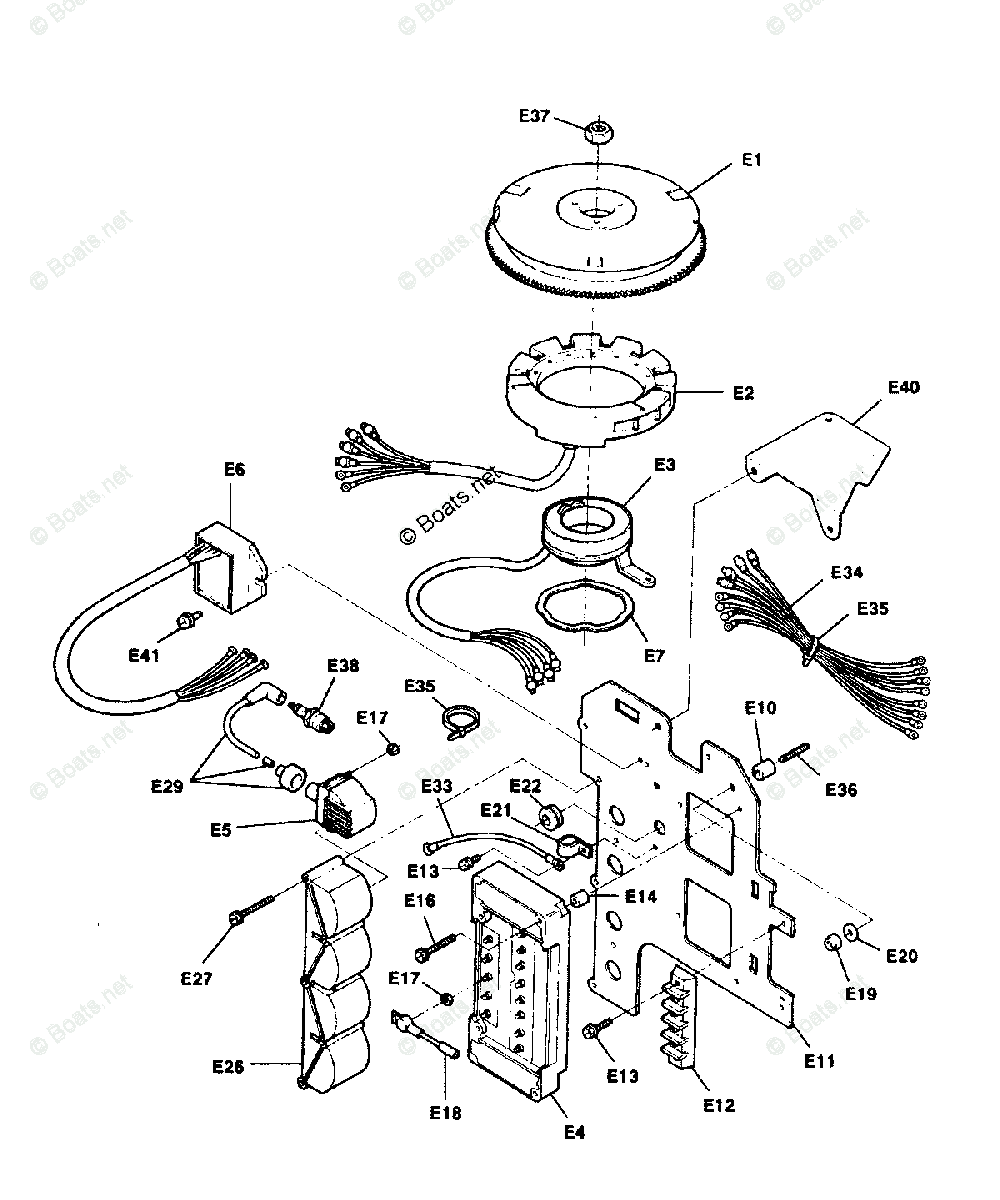 Force Outboard 1991 OEM Parts Diagram for Ignition Components | Boats.net