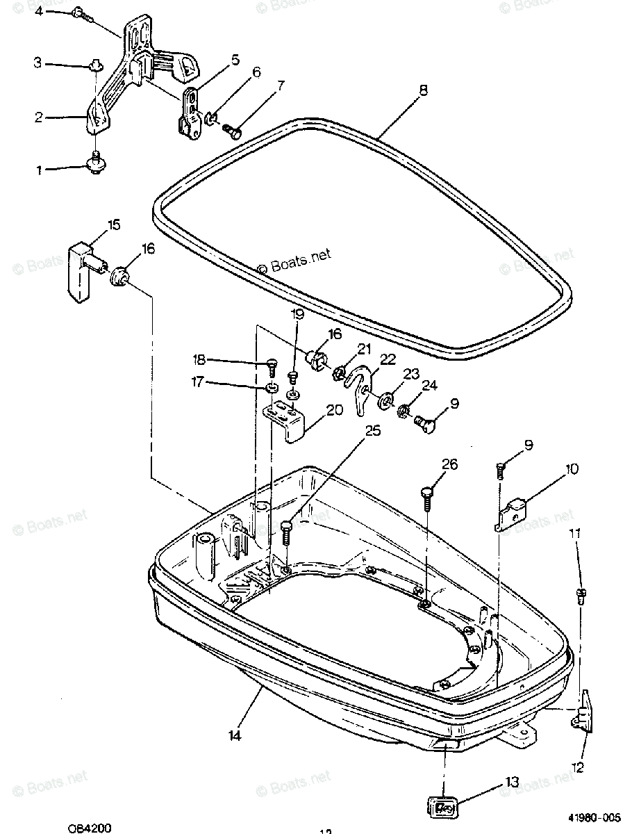 Force Outboard 1988 OEM Parts Diagram for SUPPORT PLATE | Boats.net