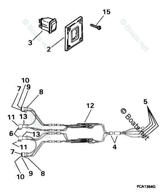 Johnson Rigging Parts & Accessories 1999 OEM Parts Diagram for Trim ...