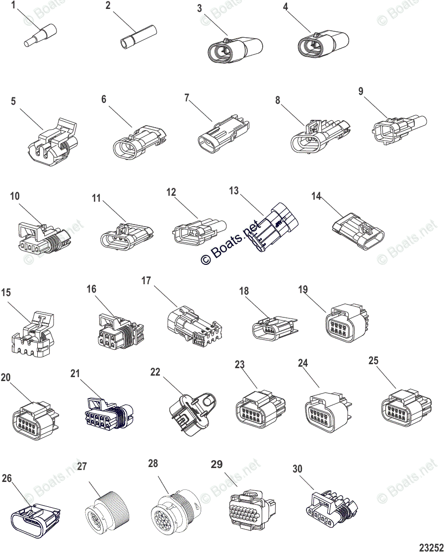 Mercury Rigging Parts & Accessories Electrical OEM Parts Diagram for ...