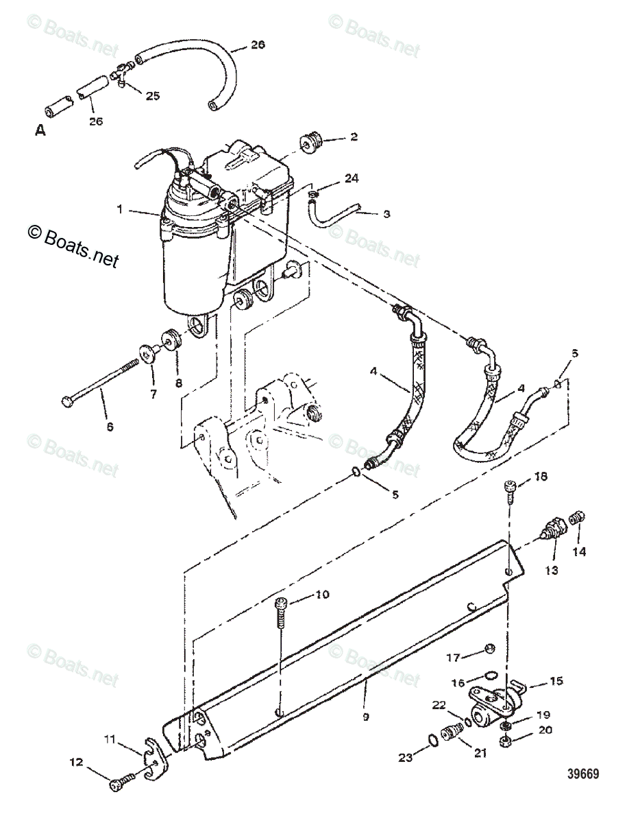 Mercruiser Sterndrive Gas Engines OEM Parts Diagram for VAPOR SEPARATOR ...