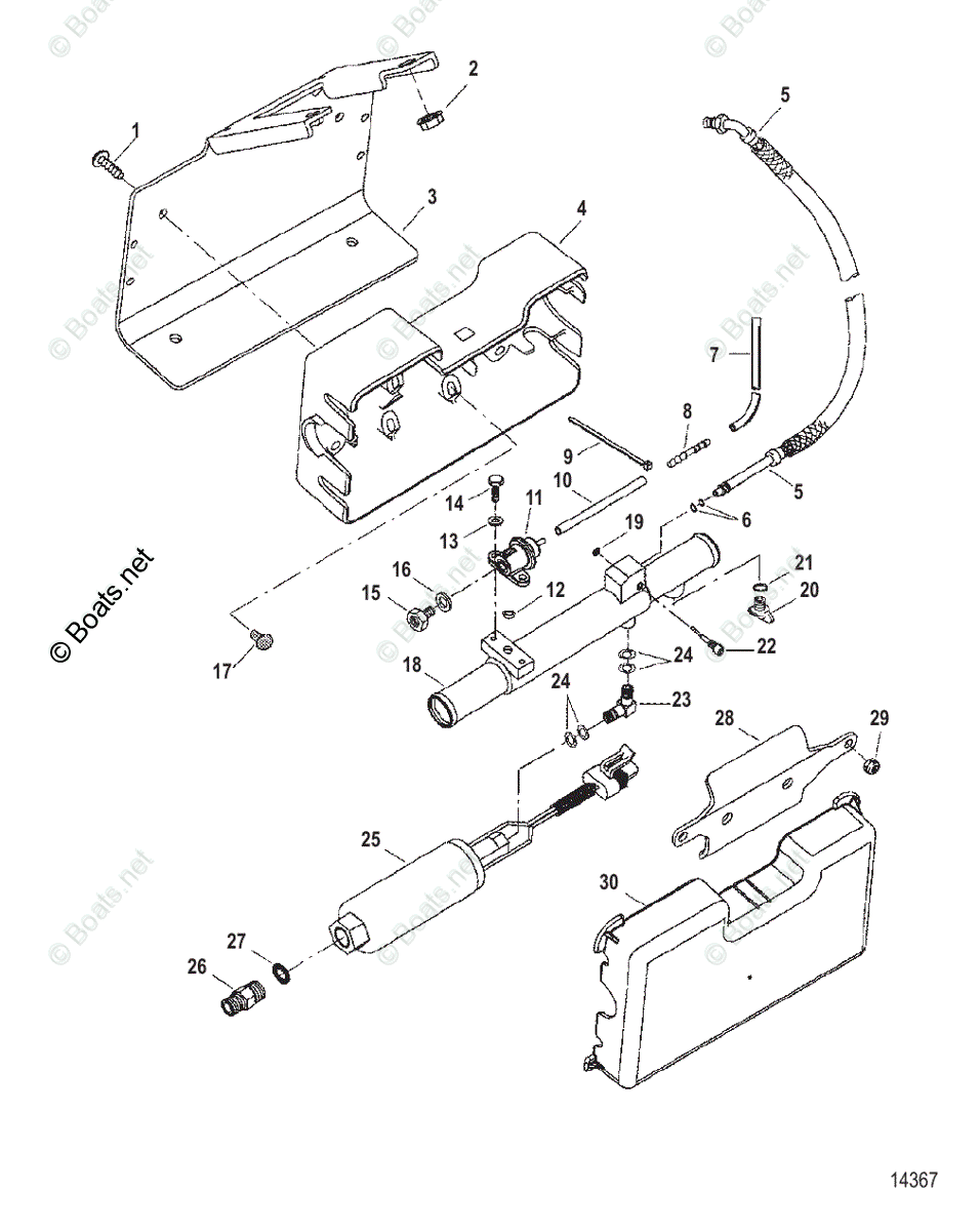Mercruiser Sterndrive Gas Engines OEM Parts Diagram for Cool Fuel ...