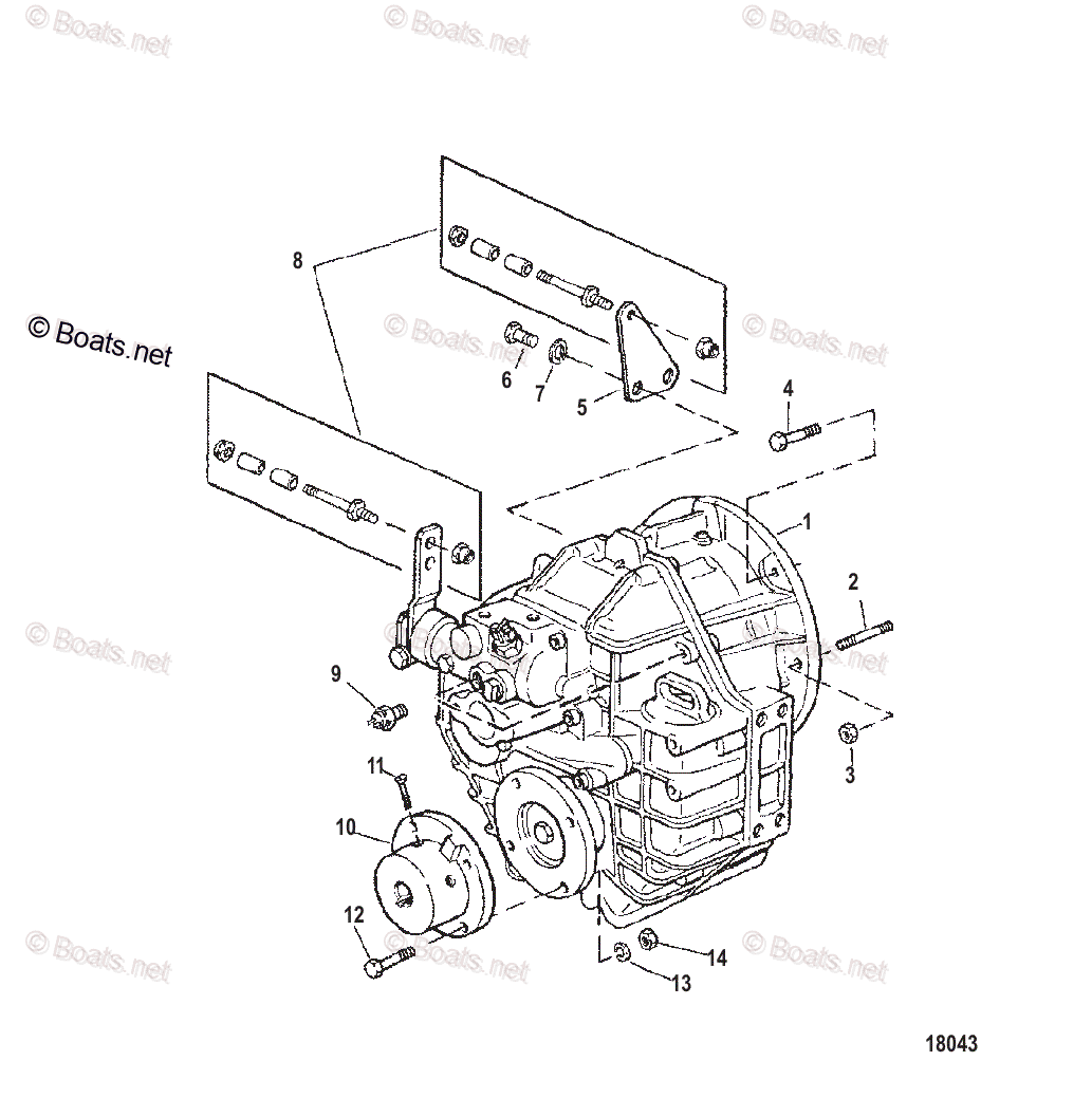 Mercruiser Inboard Diesel Engines OEM Parts Diagram for Transmission ...