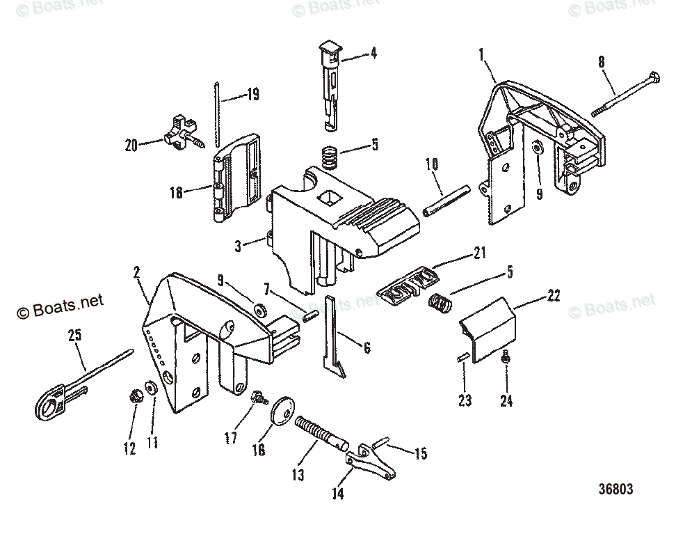 Motorguide Trolling Motor Thruster OEM Parts Diagram for CLAMP AND ...