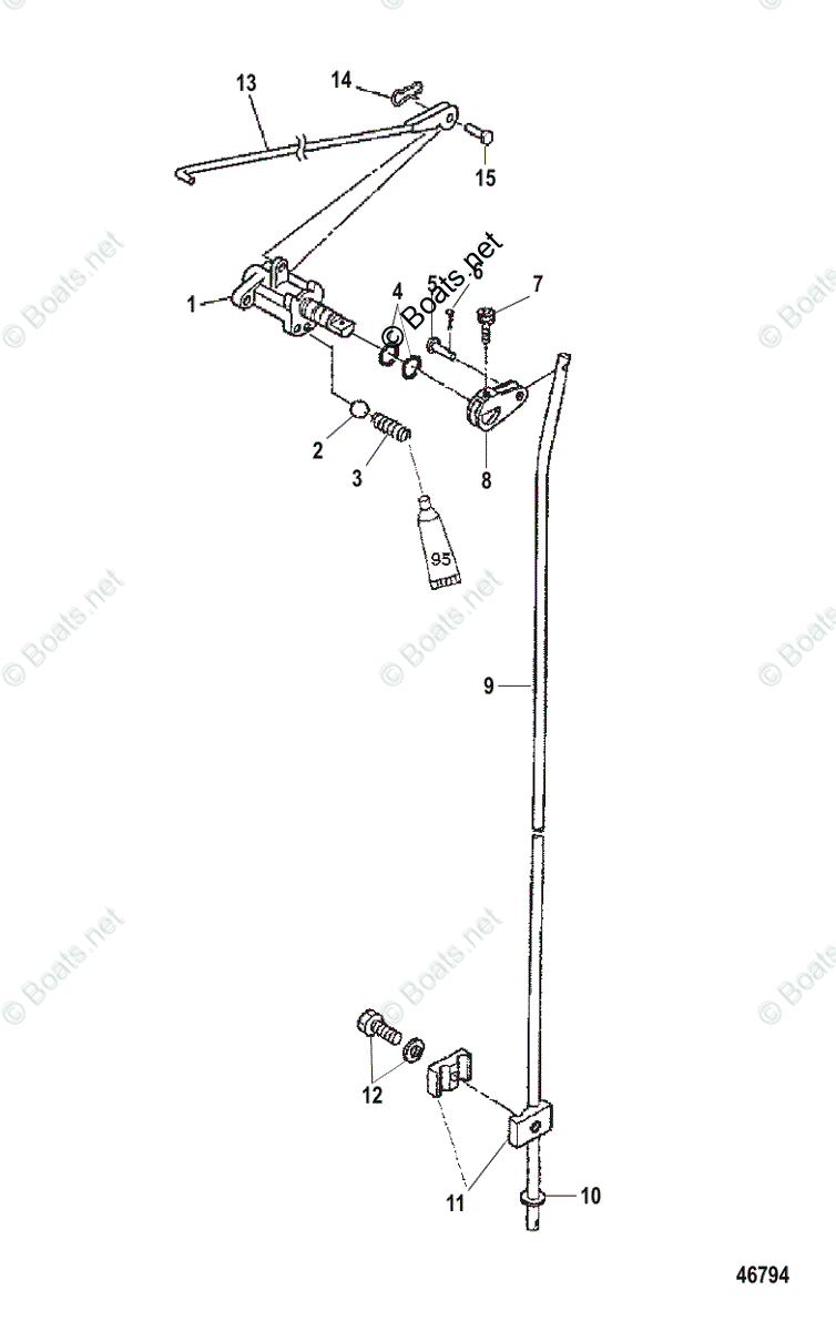 Mercury Outboard 5HP OEM Parts Diagram for Shift Components | Boats.net