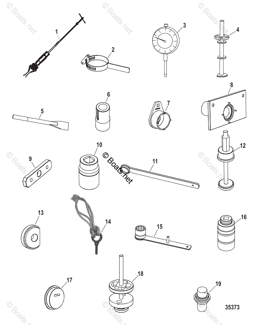 Mercruiser Sterndrive Transoms OEM Parts Diagram for Tool List(NXT1 ...
