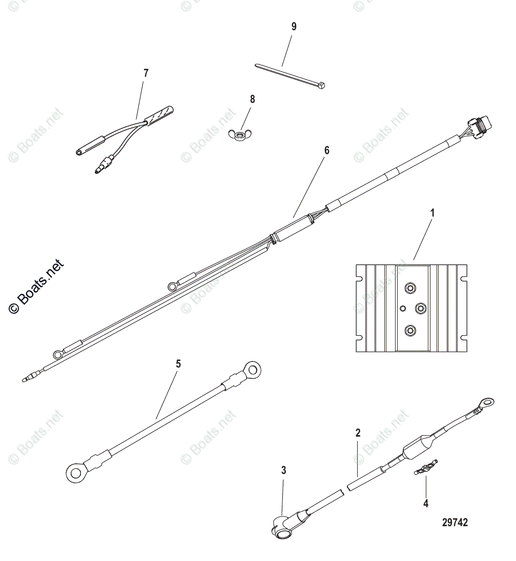 Mercury Rigging Parts & Accessories Electrical OEM Parts Diagram for ...