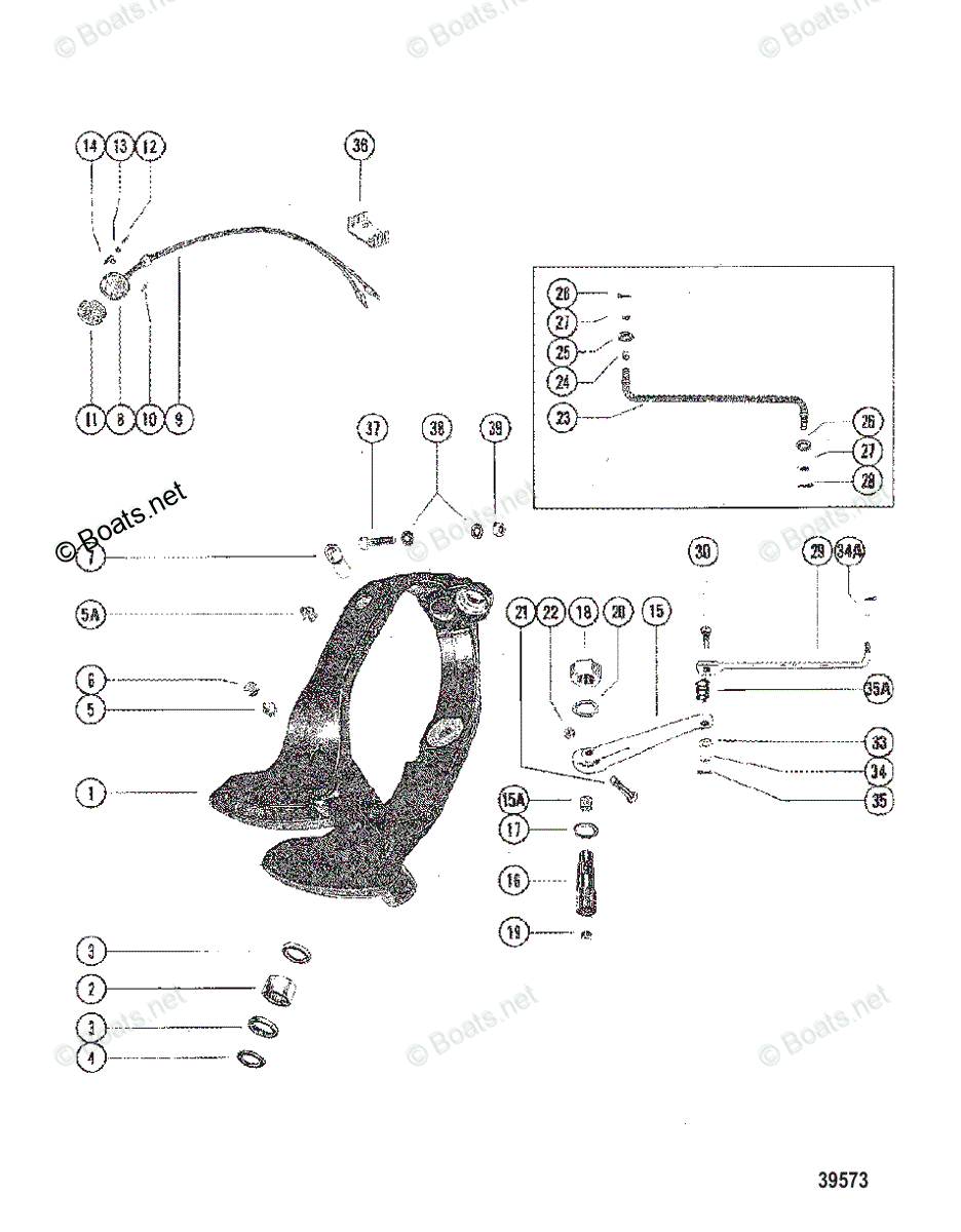 Mercruiser Sterndrive Outdrives OEM Parts Diagram for GIMBAL RING ...