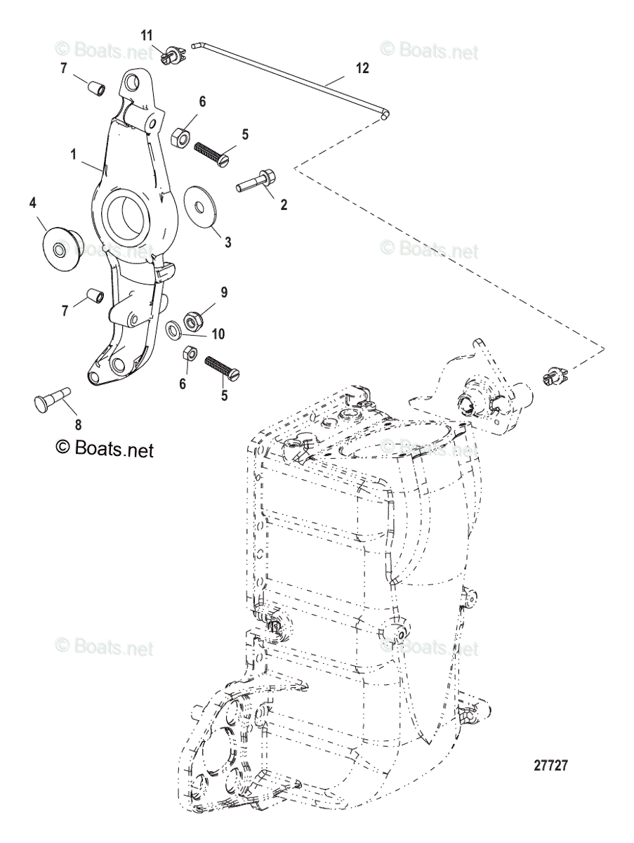 Mercury Outboard 200HP OEM Parts Diagram for THROTTLE LINKAGE | Boats.net