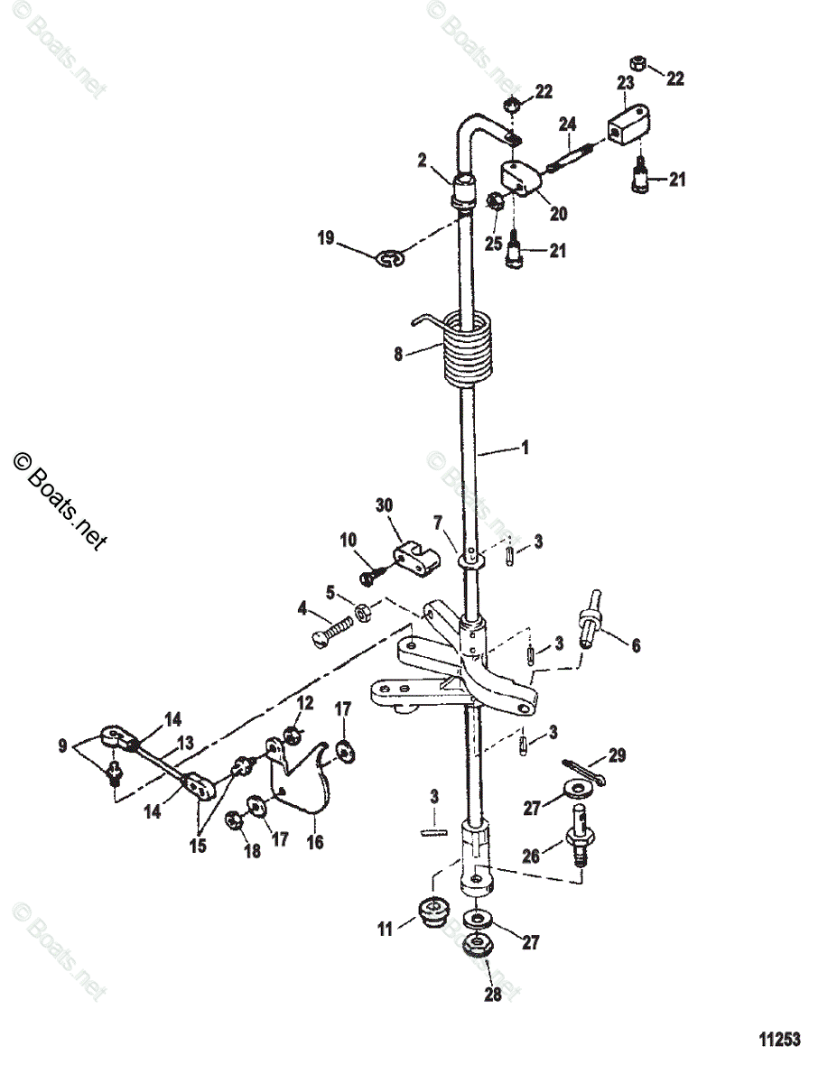 Mercury Sportjet Jet Drive 90HP OEM Parts Diagram for TOWERSHAFT AND ...