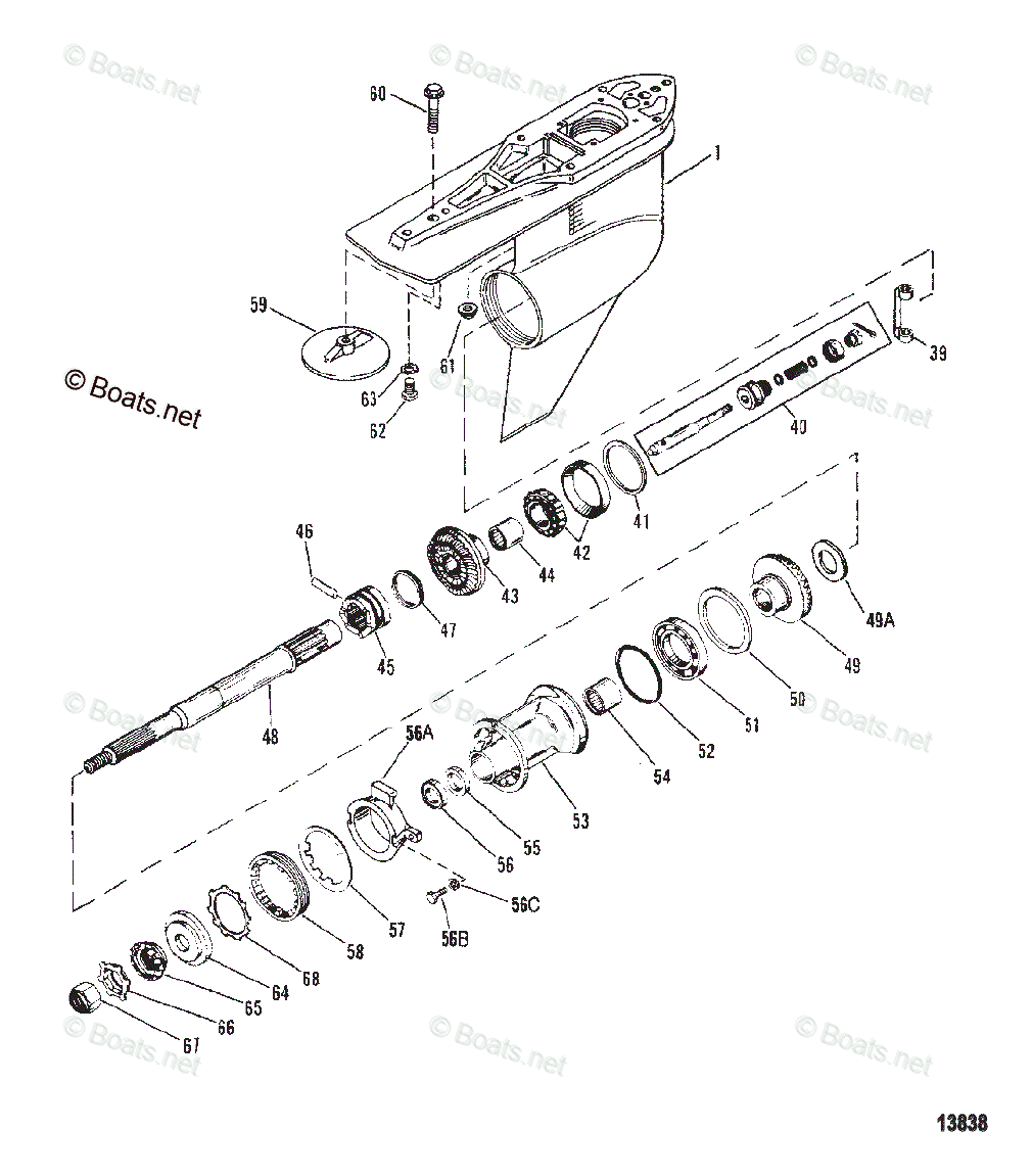 Mercruiser Sterndrive Outdrives OEM Parts Diagram for Gear Housing ...