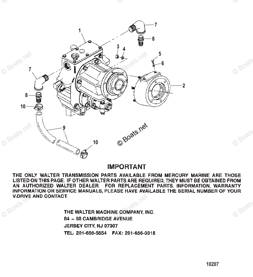 Mercruiser Inboard Gas Engines OEM Parts Diagram for TRANSMISSION ...