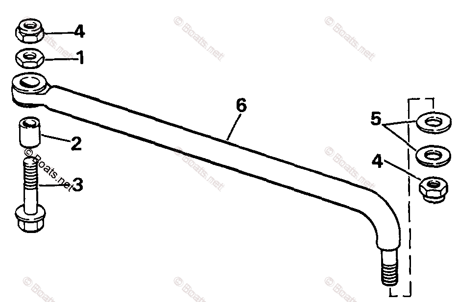 Johnson Outboard 1987 OEM Parts Diagram for Steering Connector Kit ...