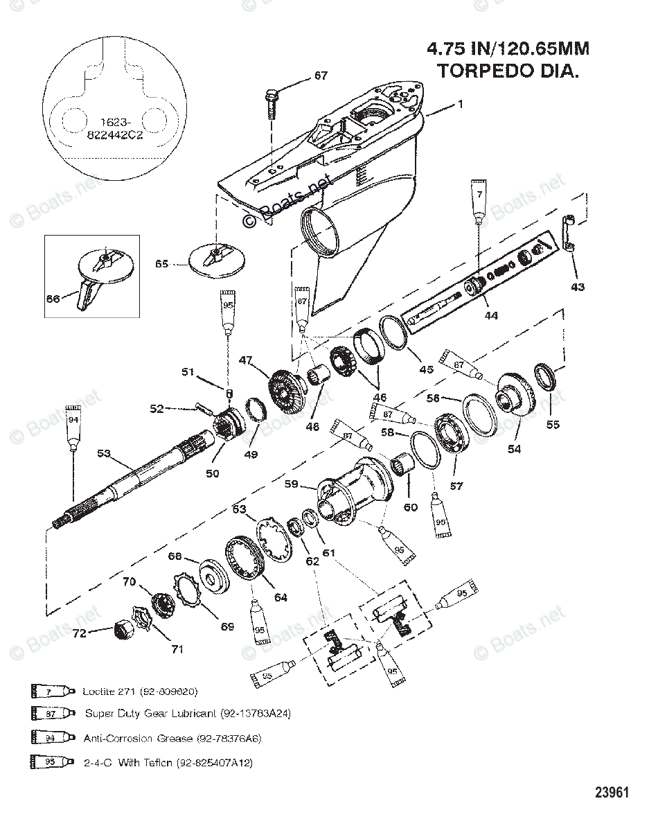 Mariner Outboard 1994 OEM Parts Diagram for G./HSG(PROP-STD-S/N ...