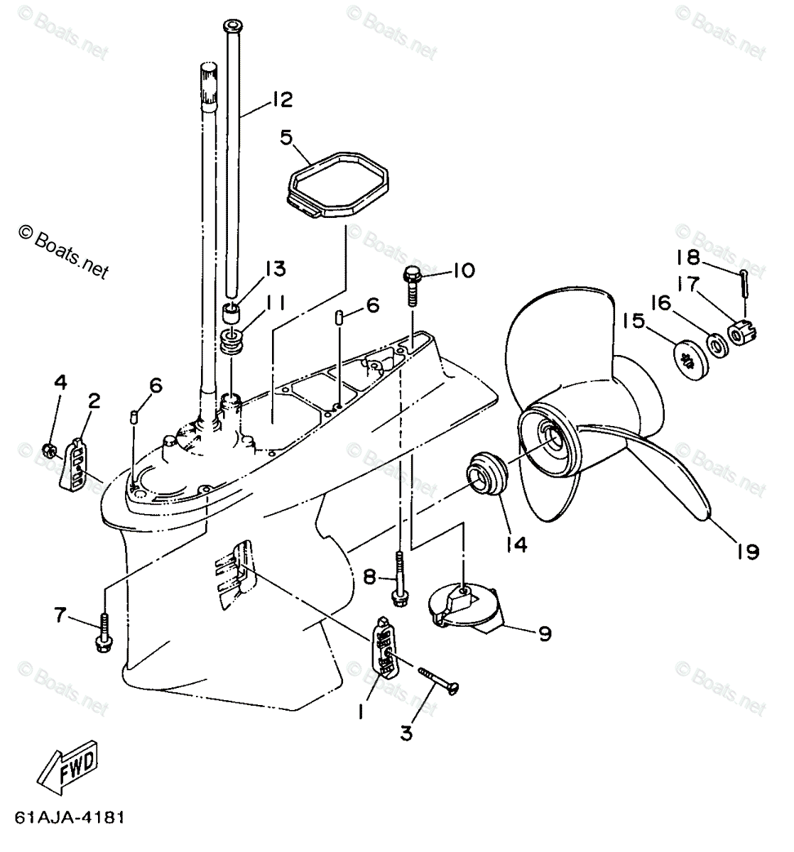 Yamaha Outboard 1998 OEM Parts Diagram for Lower Casing Drive 2 | Boats.net