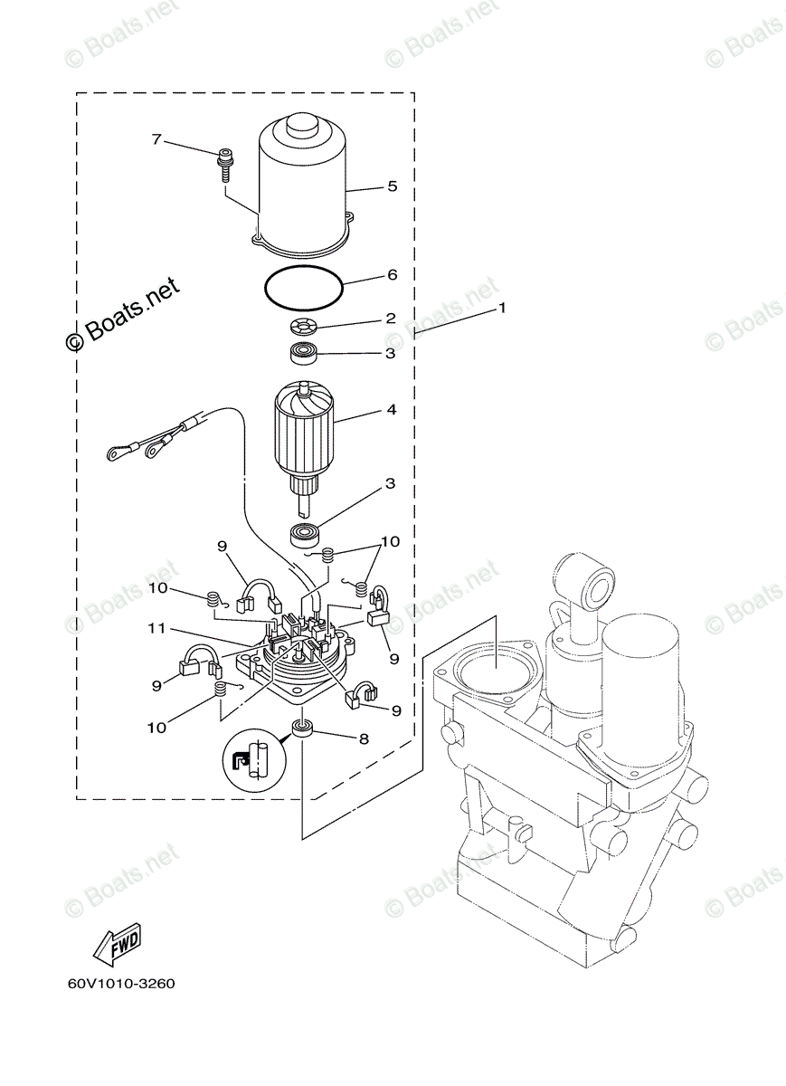 Yamaha Outboard 2003 OEM Parts Diagram for Power Trim & Tilt Assy 2 ...