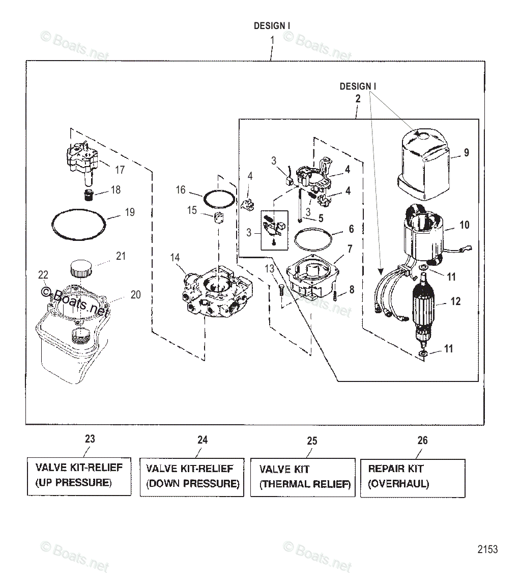 Mercruiser Sterndrive Outdrives OEM Parts Diagram for PUMP/MOTOR(TOP MT ...