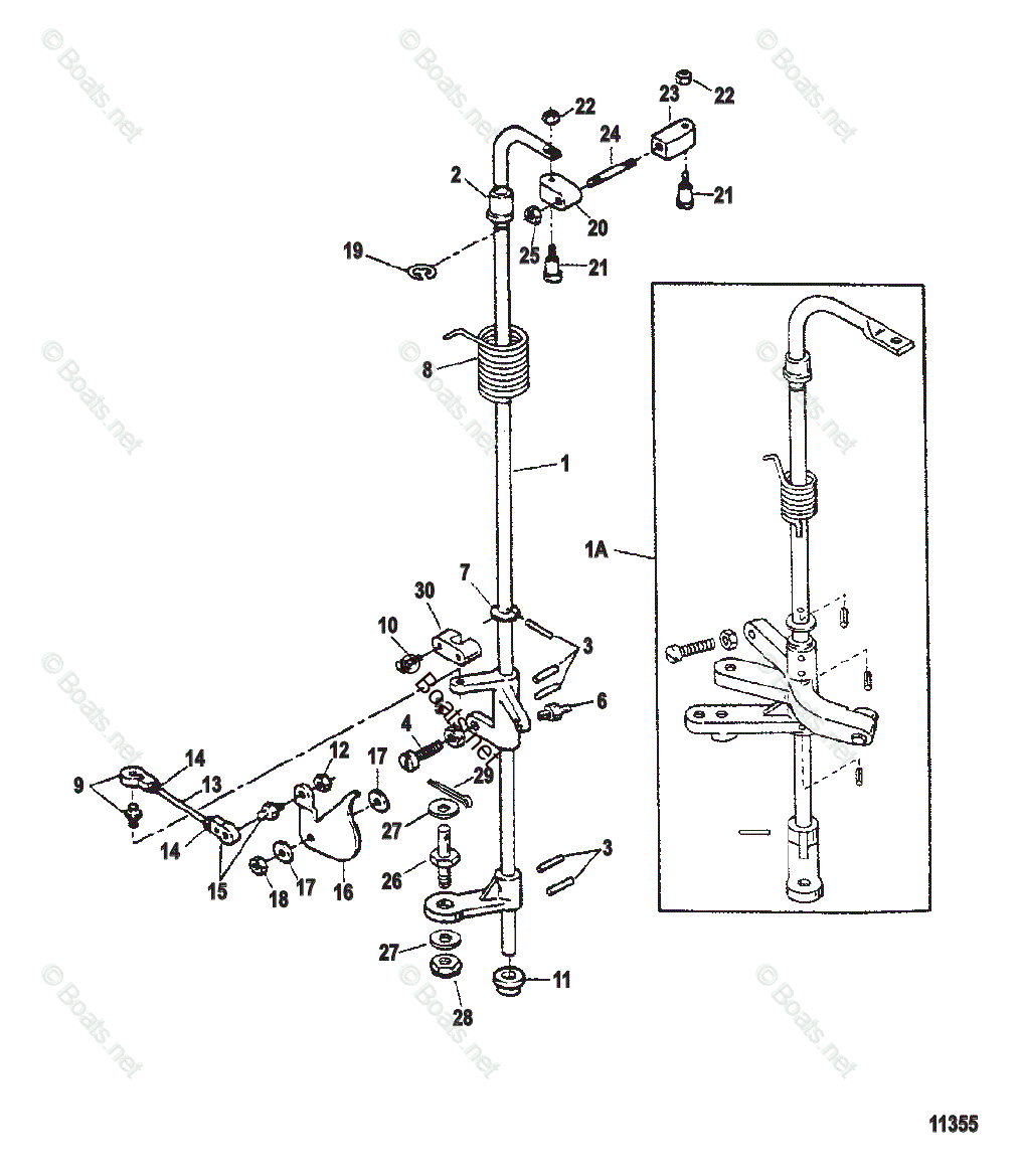 Mercury Sportjet Jet Drive 90HP OEM Parts Diagram for TOWERSHAFT AND ...