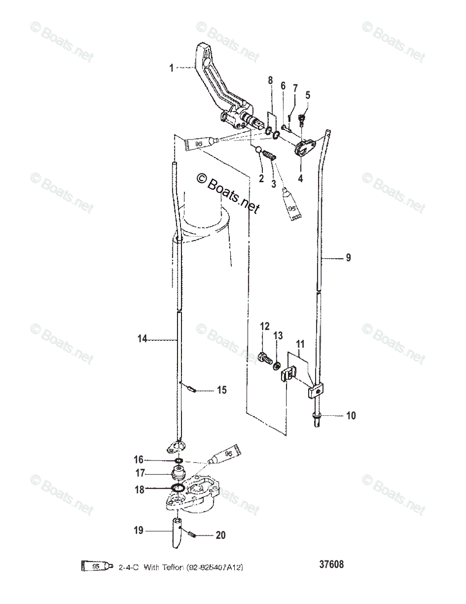 Mercury Outboard 4.5HP OEM Parts Diagram for Shift Components | Boats.net