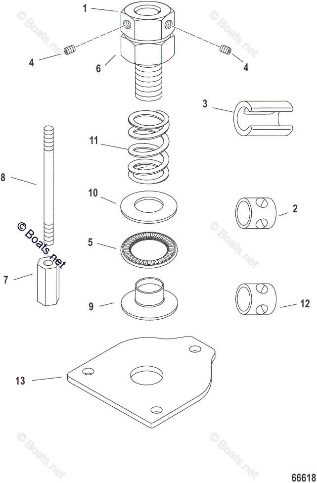 Mercury Rigging Parts & Accessories Tools OEM Parts Diagram for Bearing ...