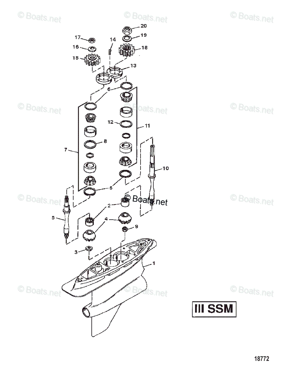 Mercruiser Sterndrive Outdrives OEM Parts Diagram for GEAR HOUSING ...